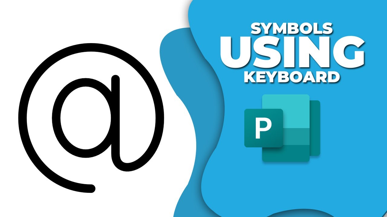 How to insert symbols in publisher using keyboard - YouTube