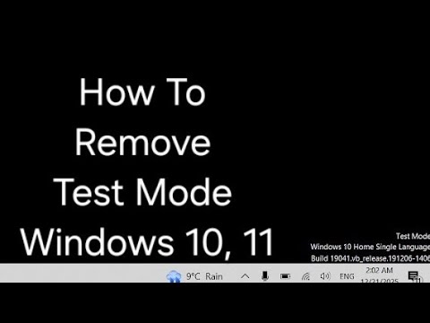 How To Remove Test Mode Windows 10, 11 / How to Fix Test Mode 100% For ...