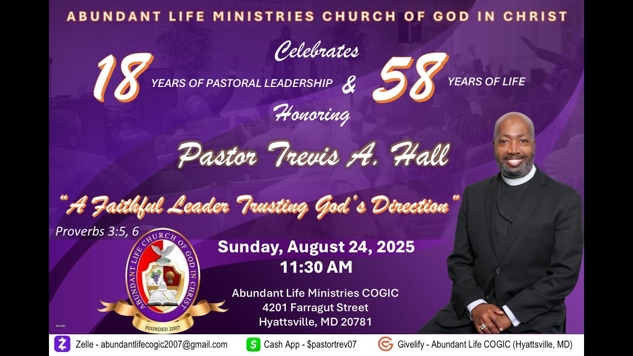 PASTORAL APPRECIATION 2025 - Abundant Life Ministries COGIC - YouTube