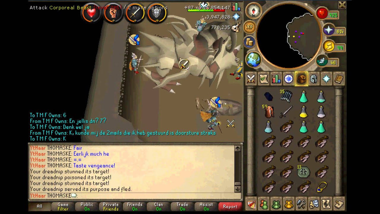 [RuneScape] Corporeal Beast with Soul Split flashing - YouTube