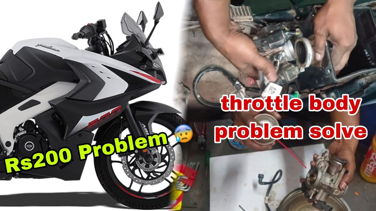 Rs200 Throttle body Problem ☹️ || Throttle body Clean || Problem Solve ☺️|| Sentu Bike World ...