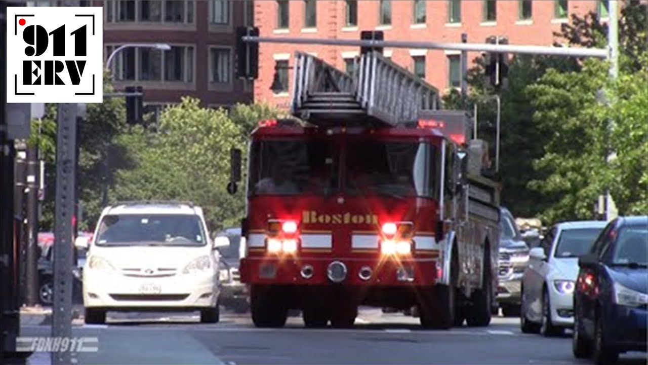 Boston Fire Ladder 23 Spare Responding - YouTube