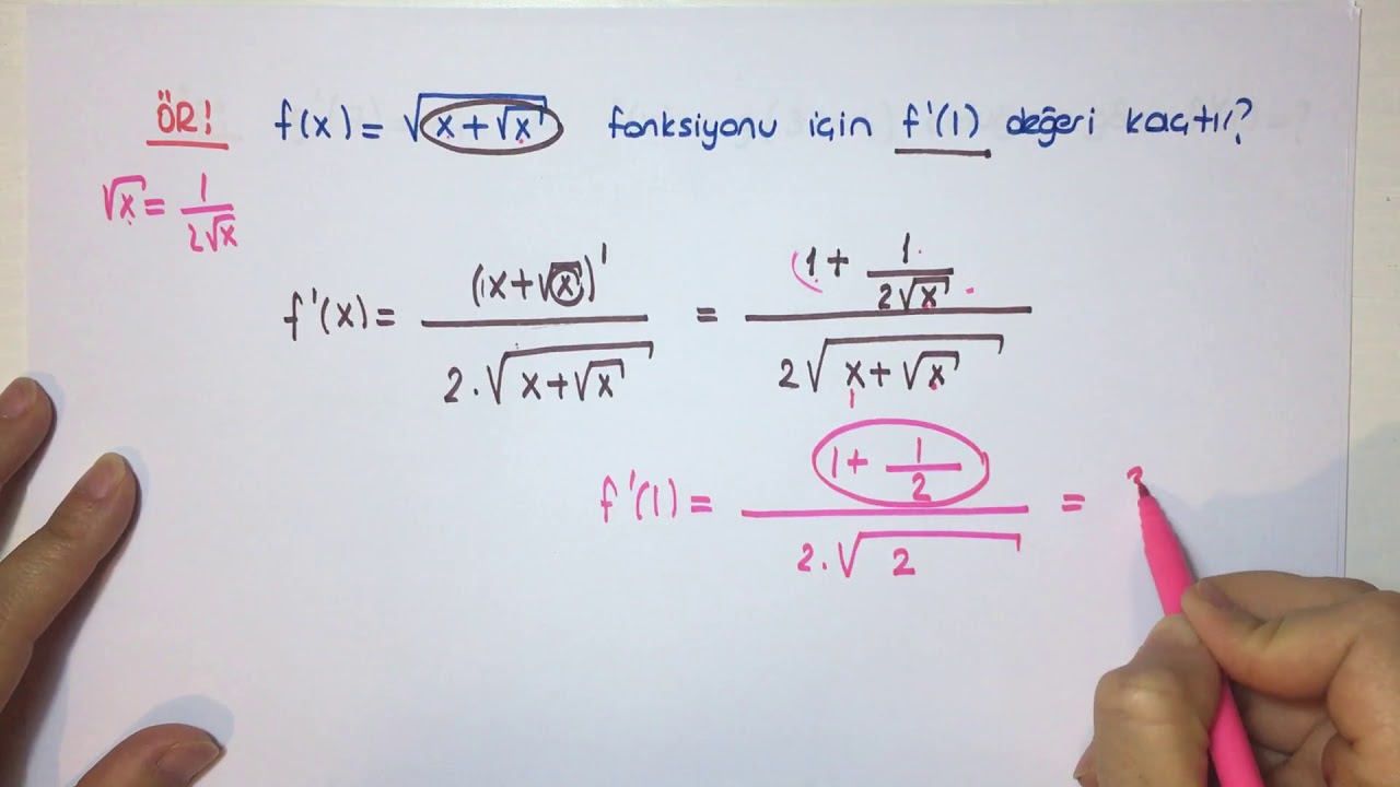 Türev III-Türev Alma Kuralları Video Anlatım MATEMETRİ ,Matematik Ders ...