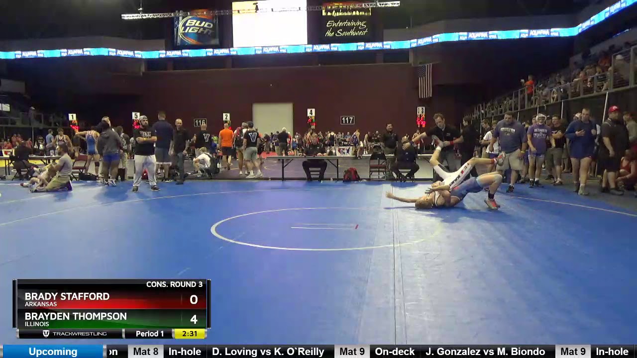 Cadet Men 138 Brady Stafford Arkansas Vs Brayden Thompson Illinois ...
