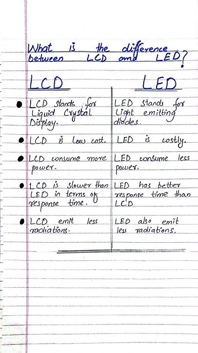 Difference between LCD and LED #computer #education #lcd #led # ...