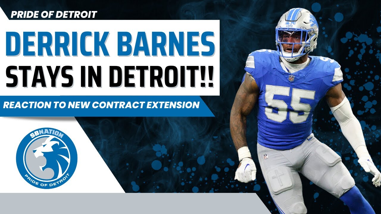 The Detroit Lions Make a BIG Move By Re-Signing Derrick Barnes - YouTube