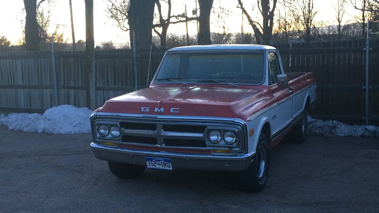 First start up 1970 GMC C15 Pickup - YouTube