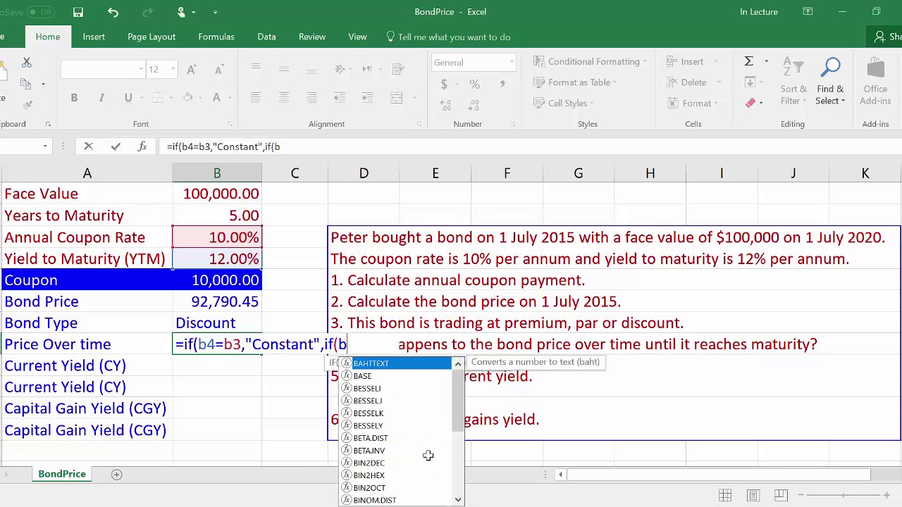 Bond Valuation Using Excel YouTube bond-valuation-using-excel-youtube