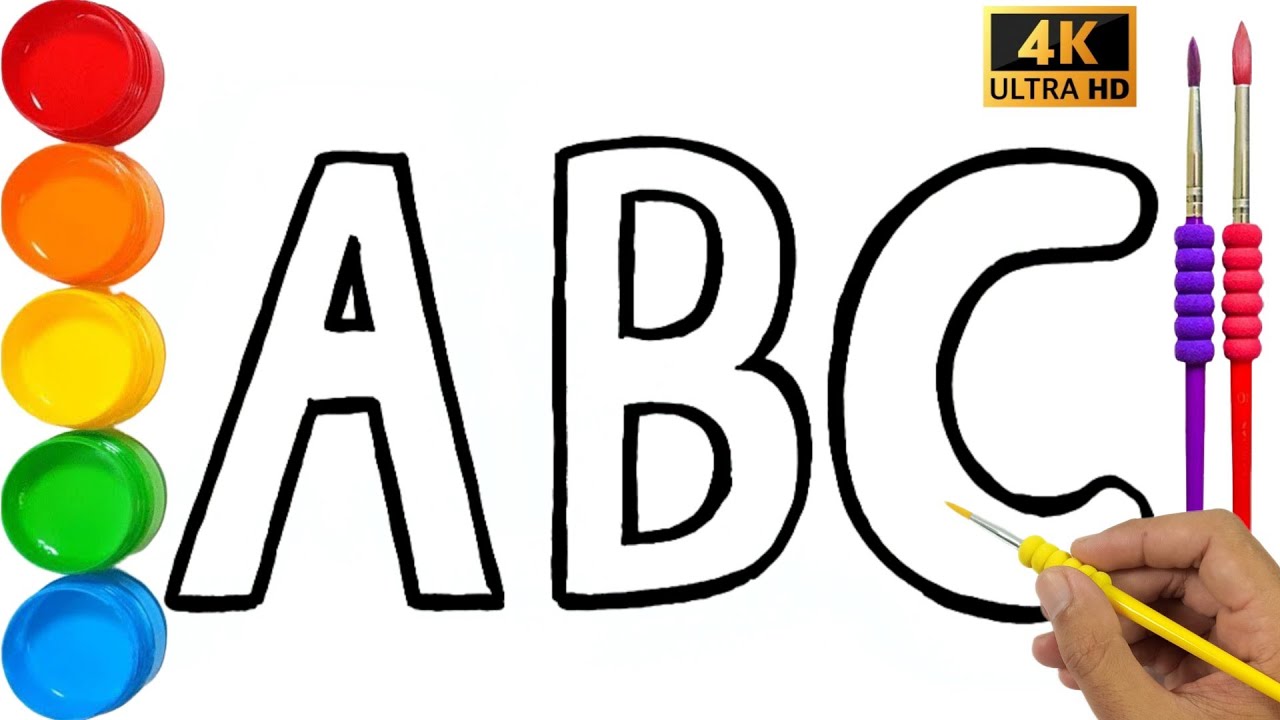 Learn to Draw ABC Alphabet for Kids | Easy Alphabet Drawing for ...