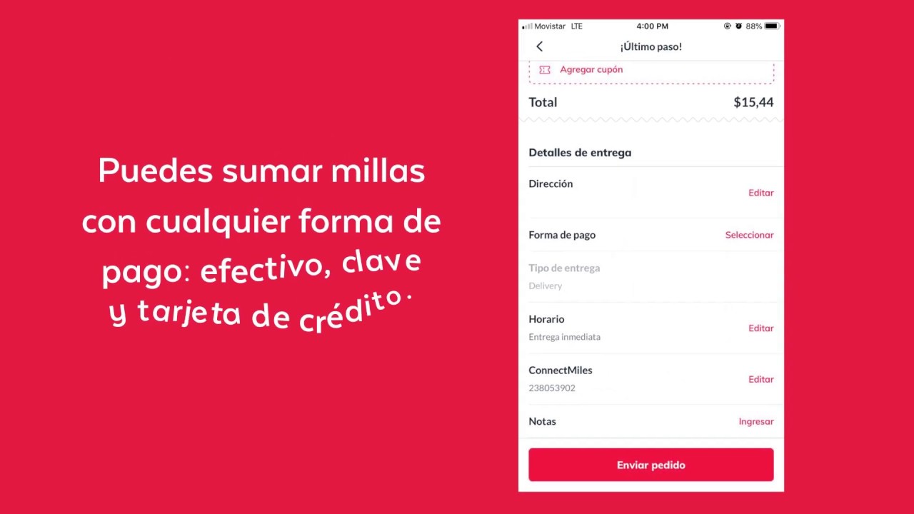 Suma millas ConnectMiles con Appetito24 - YouTube
