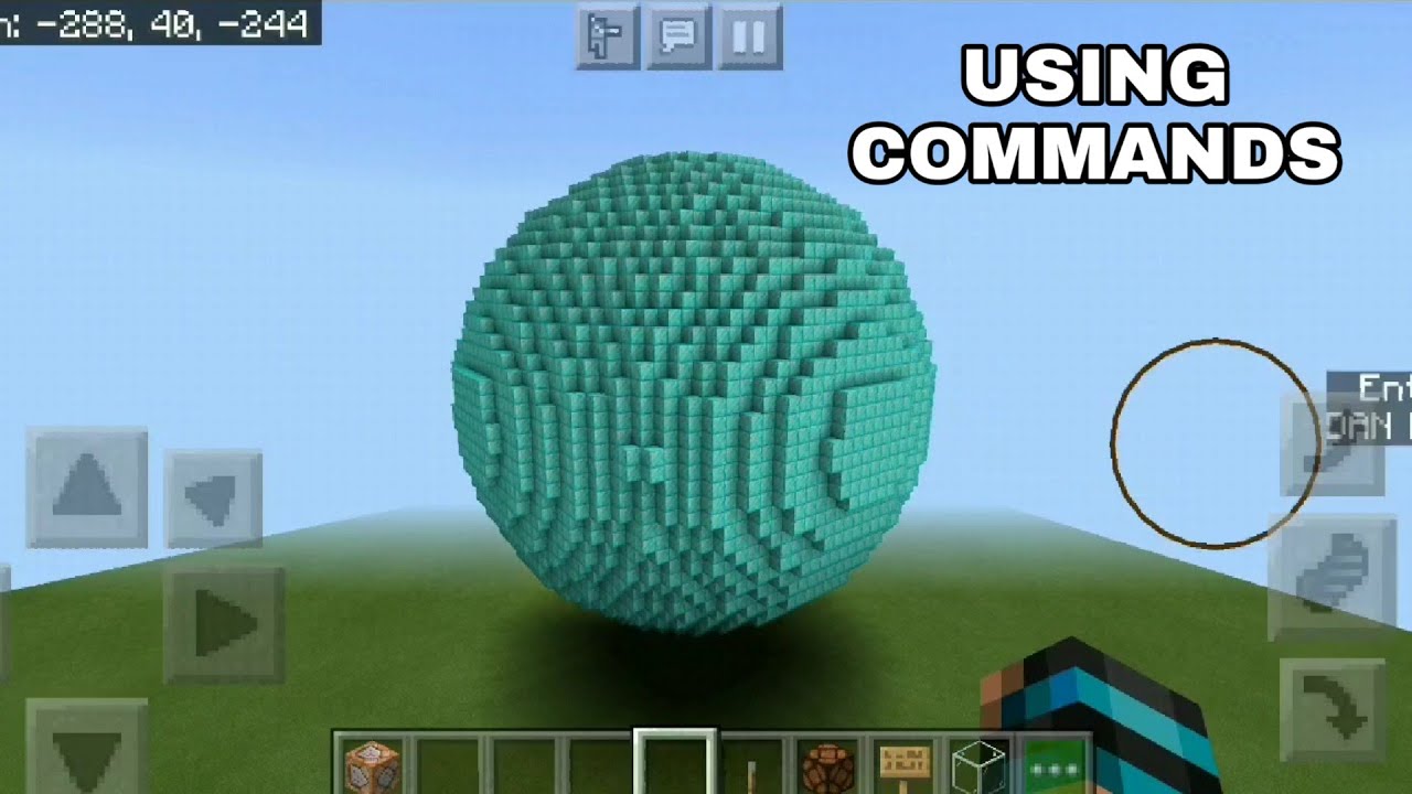 How to make sphere in MCPE - YouTube