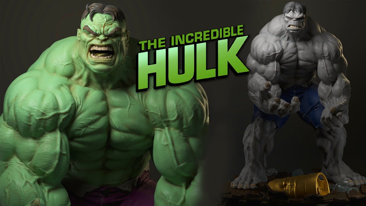 Hulk sculpted in zbrush - YouTube