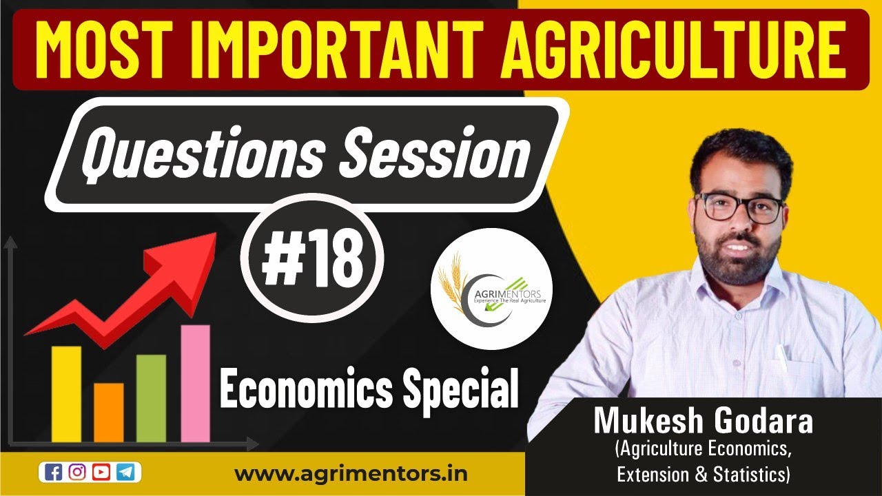 #18 Most Important Agriculture Questions Session: Economics Special ...