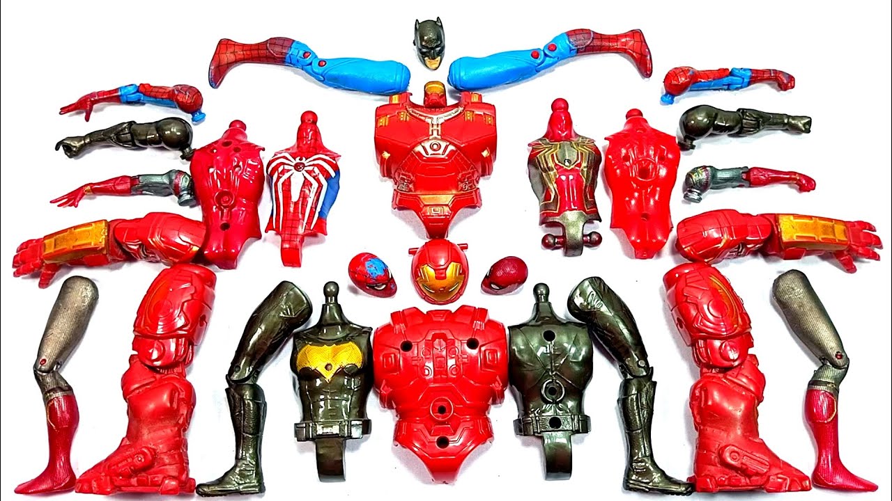 assemble toys.. iron buster vs iron spider vs spiderman miles morales ...
