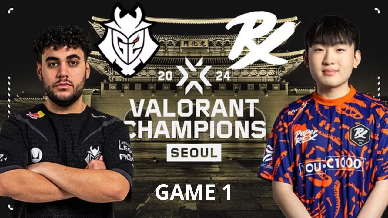 VALORANT CHAMPIONSHIP -G2 ESPORTS VS PAPER REX GROUP D MATCH 1 GAMEPLAY ...