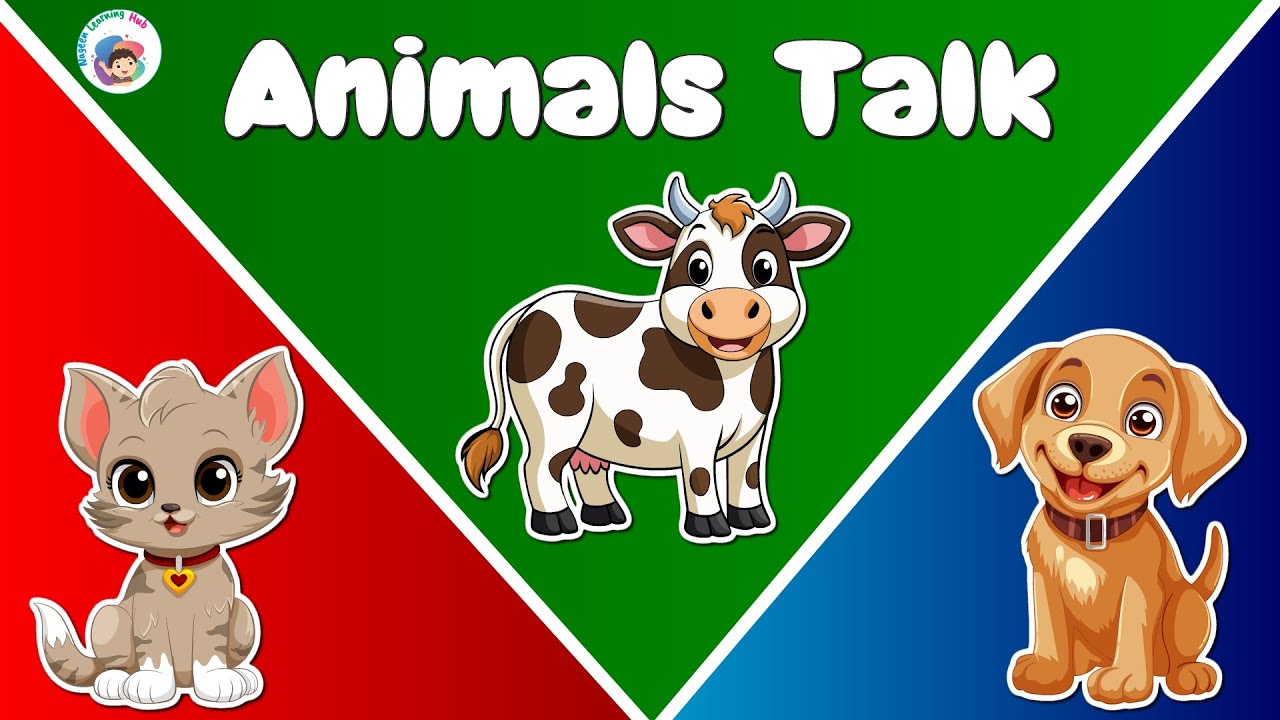 Animals Talk Rhyme | The Dog Say Bow Bow | Nursery Rhyme Song | English ...