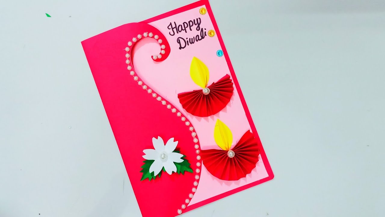 Easy and beautiful Diwali card / Diwali Card making / Handmade Diwali ...