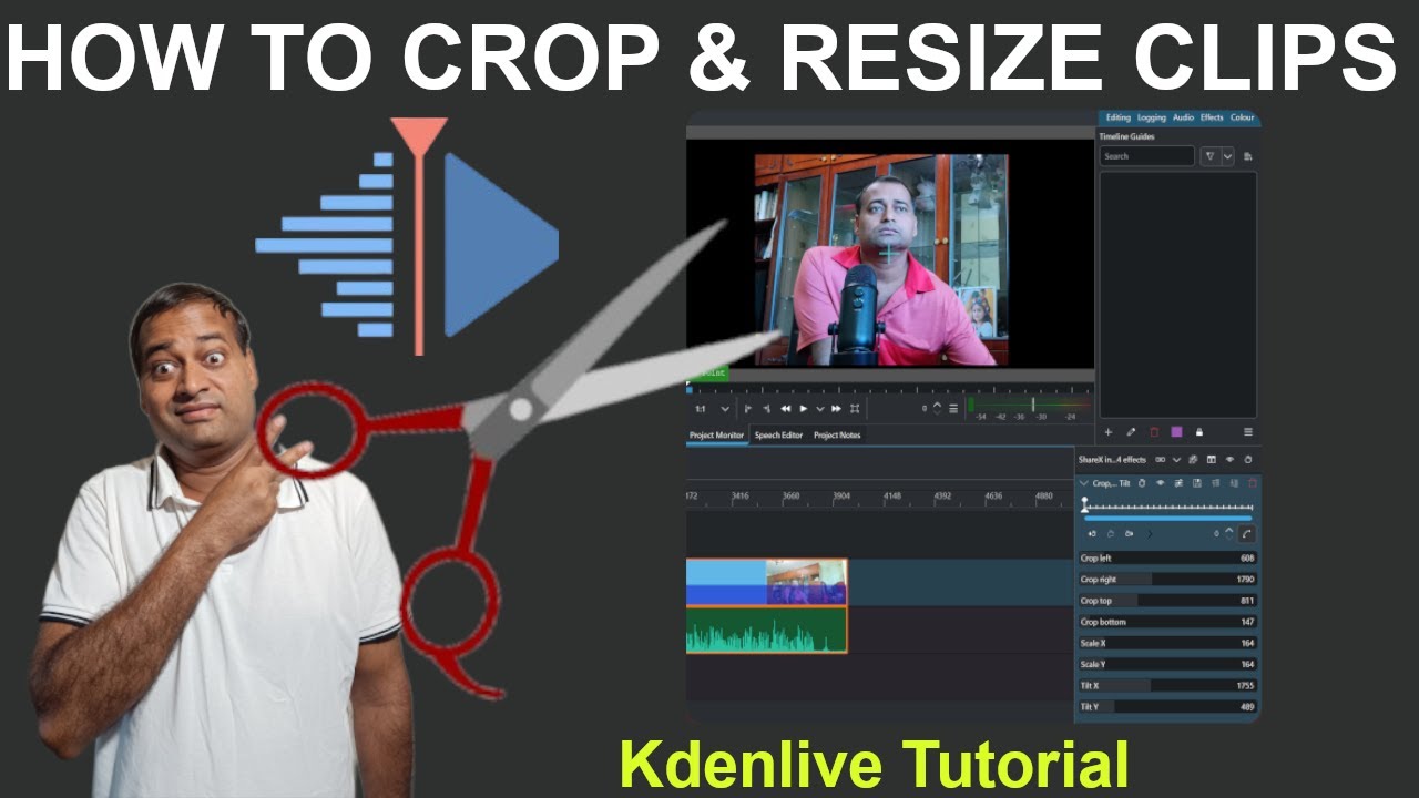 Kdenlive Tutorial - Transform, Crop, and Resize Video - YouTube