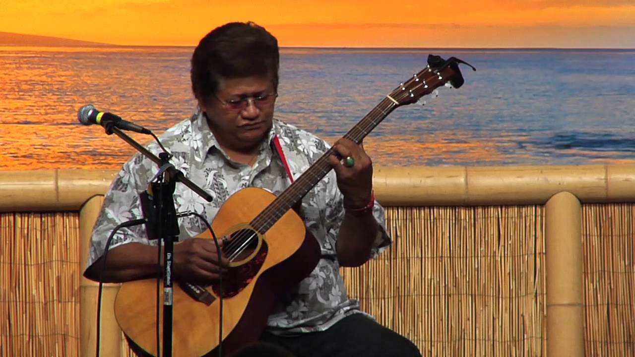 Led Kaapana plays "Kolomona Slack Key" on Maui at the Slack Key Show ...