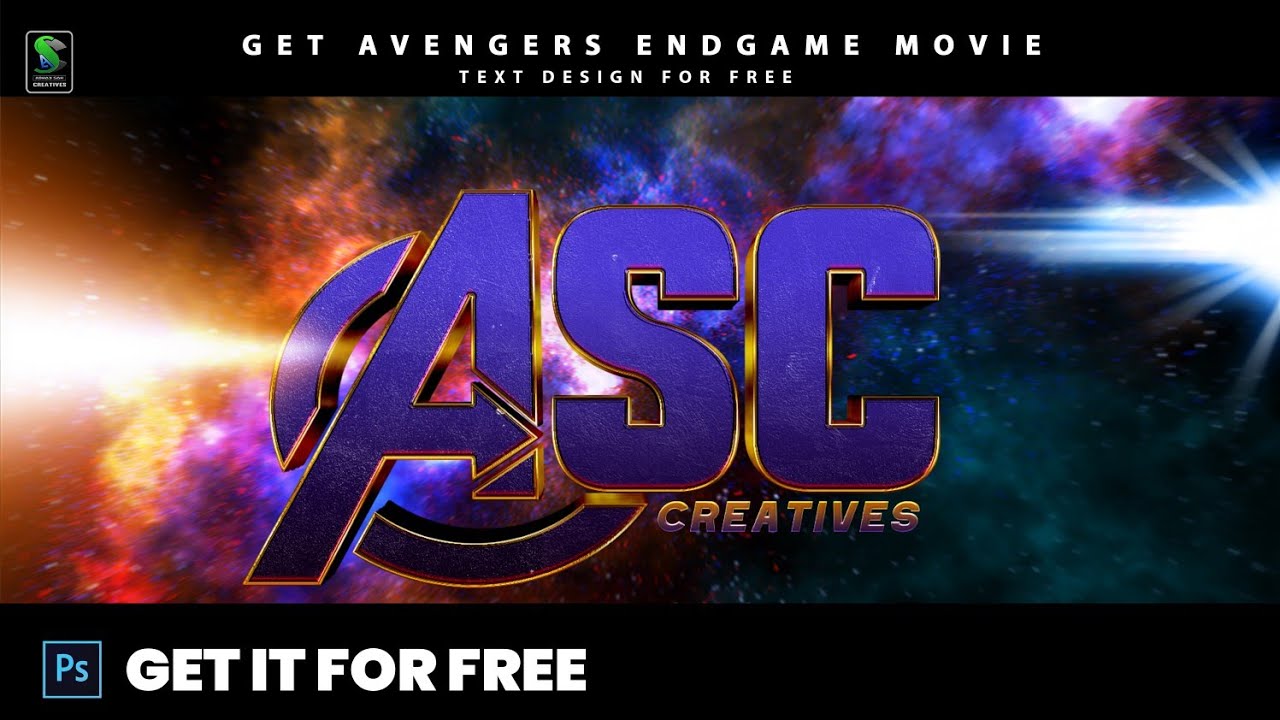 Marvels Avengers Endgame Text Effect Design - YouTube