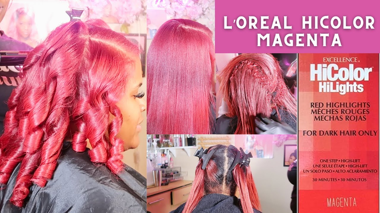How To: Color Re-touch // L'Oreal Hicolor - Magenta // Jasmine K. & The ...