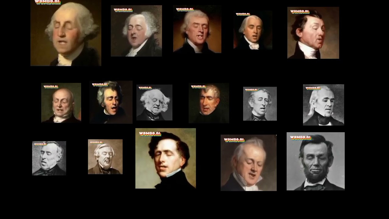 first 16 president of USA sings life goes on - YouTube