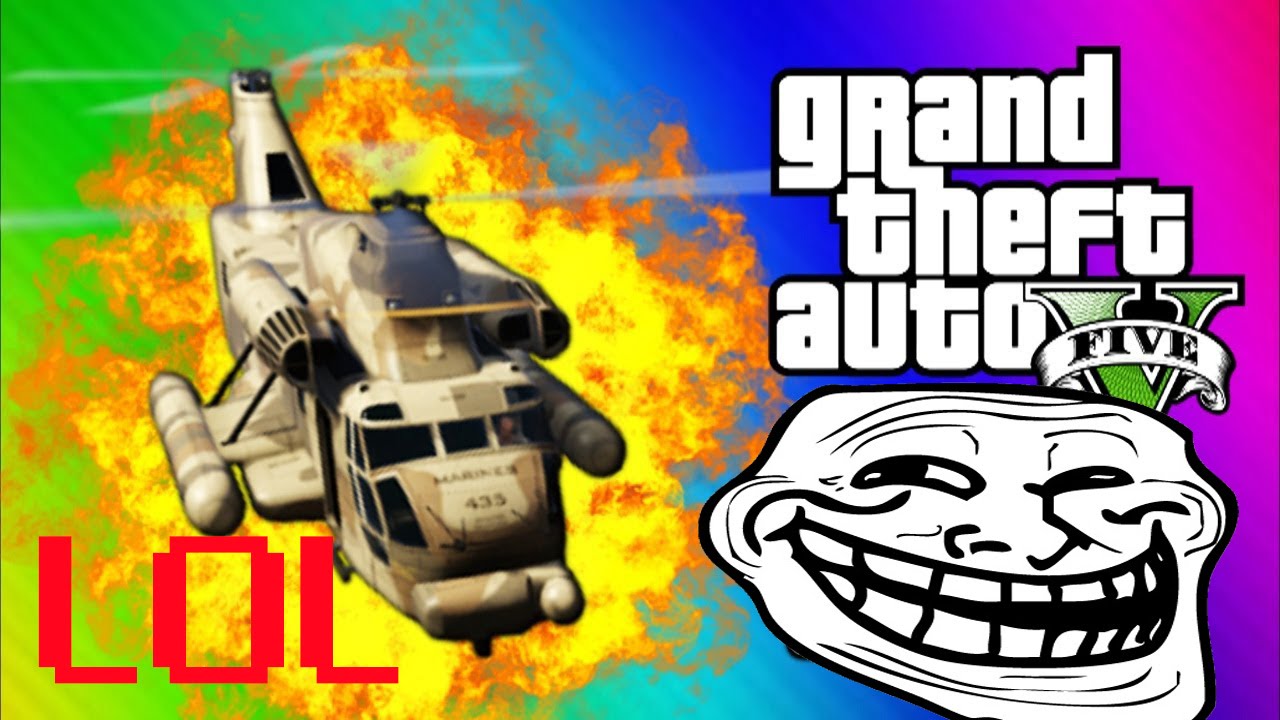 GTA 5 LOL! - Cargobob Troll, Matrix, Kamikaze (GTA 5 Online- Funny ...