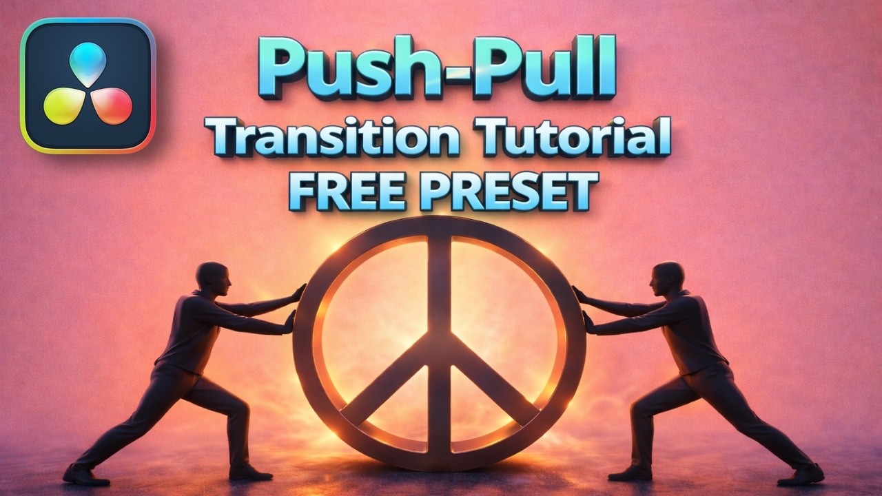 Push-Pull Transition Tutorial + FREE Preset | DaVinci Resolve 20 - YouTube