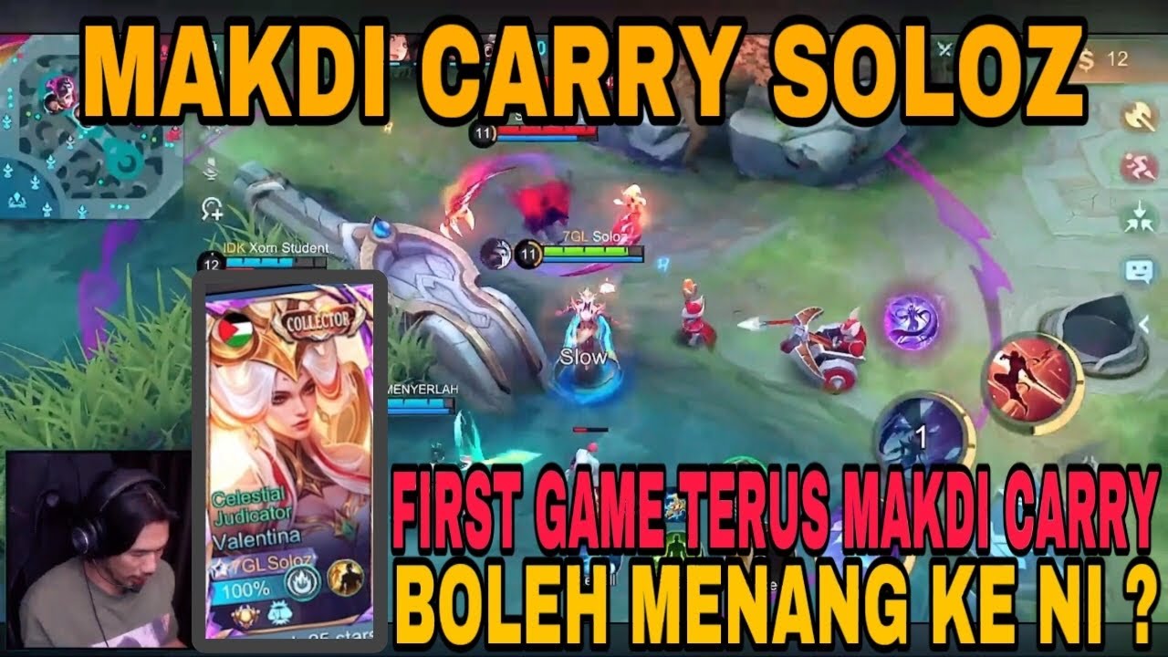 SOLOZ FIRST GAME MAIN HERO NI SAMBIL MAKDI CARRY SOLOZ ! BOLEH MENANG ...
