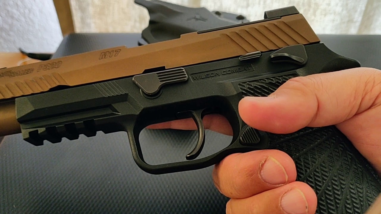 Wilson Combat Sig Sauer M17 carry frame with tungsten - YouTube
