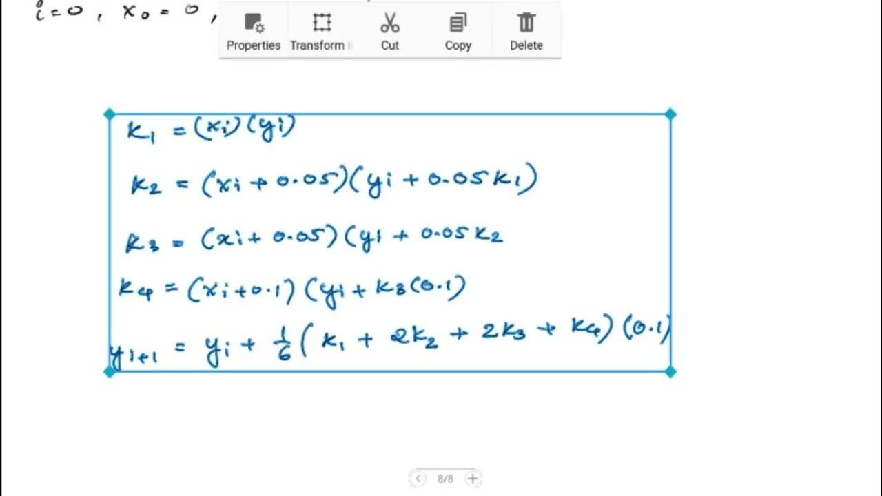 Runge Kutta 4th Order Method | ODE | Numerical Mathematics - YouTube