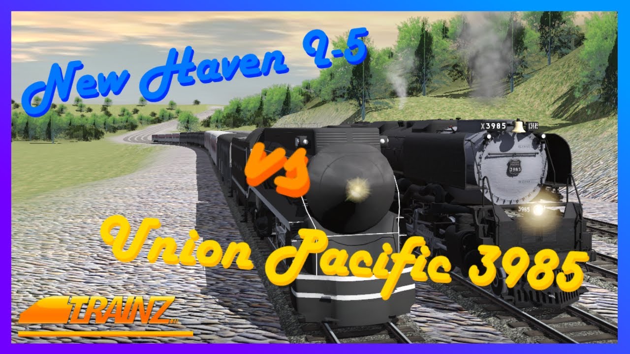 New Haven I-5 vs Union Pacific Challenger 3985 in Trainz 2020 - YouTube