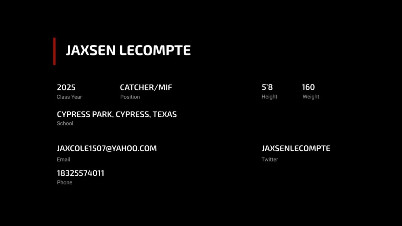 Jaxsen LeCompte (2025 Catcher) - YouTube