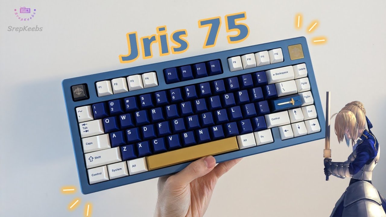 Saber Theme Keyboard | MKC Jris 75 Plateless Build & Soundtest (BT PCB ...