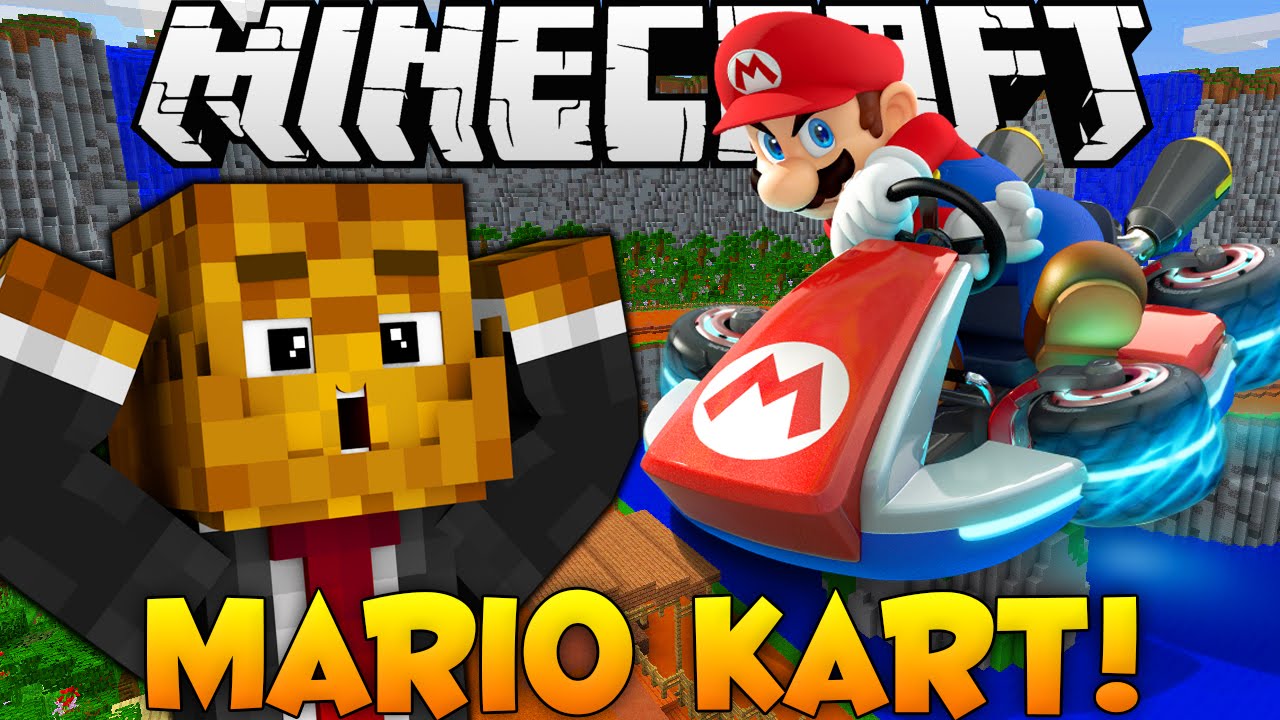 Minecraft CAR RACING - Mario Kart Racer!