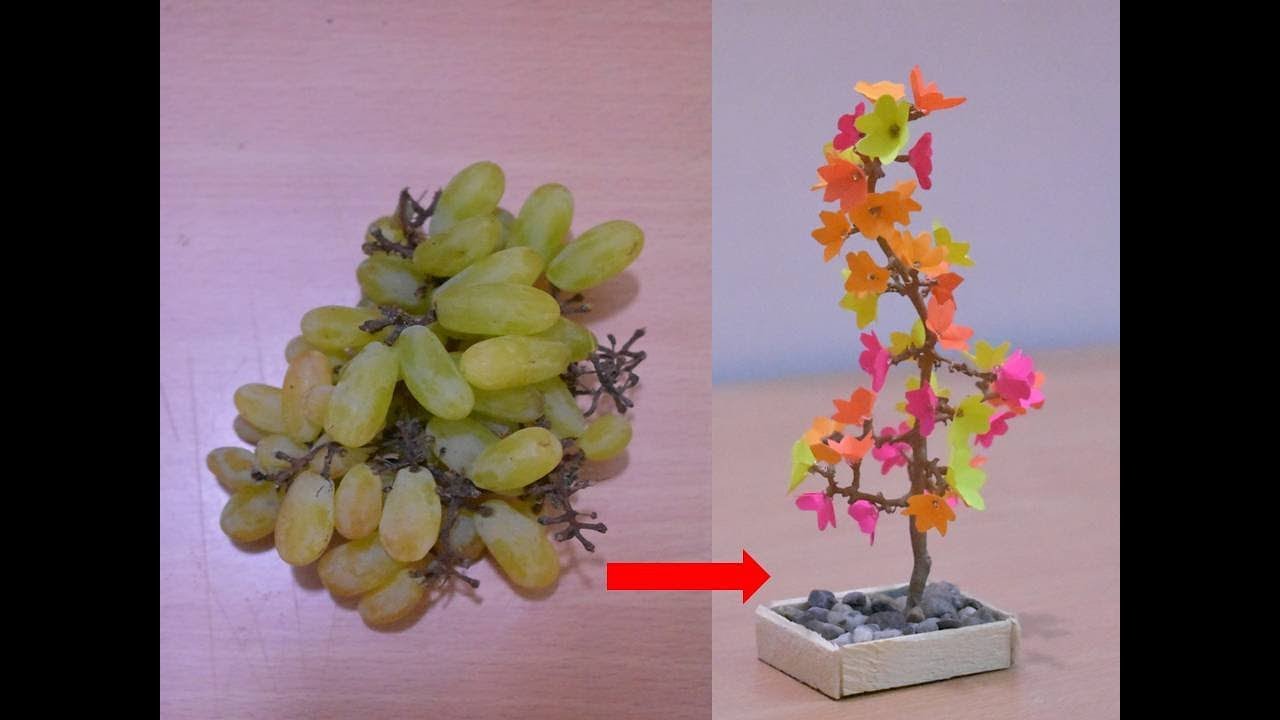 Cool and Awesome Waste Things Crafts | Waste Grape Bunch Craft | DIY ...