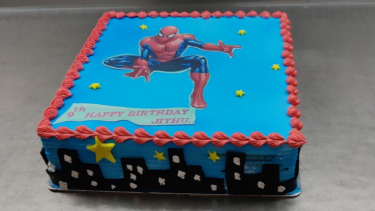 Spiderman Square Fondant Cake