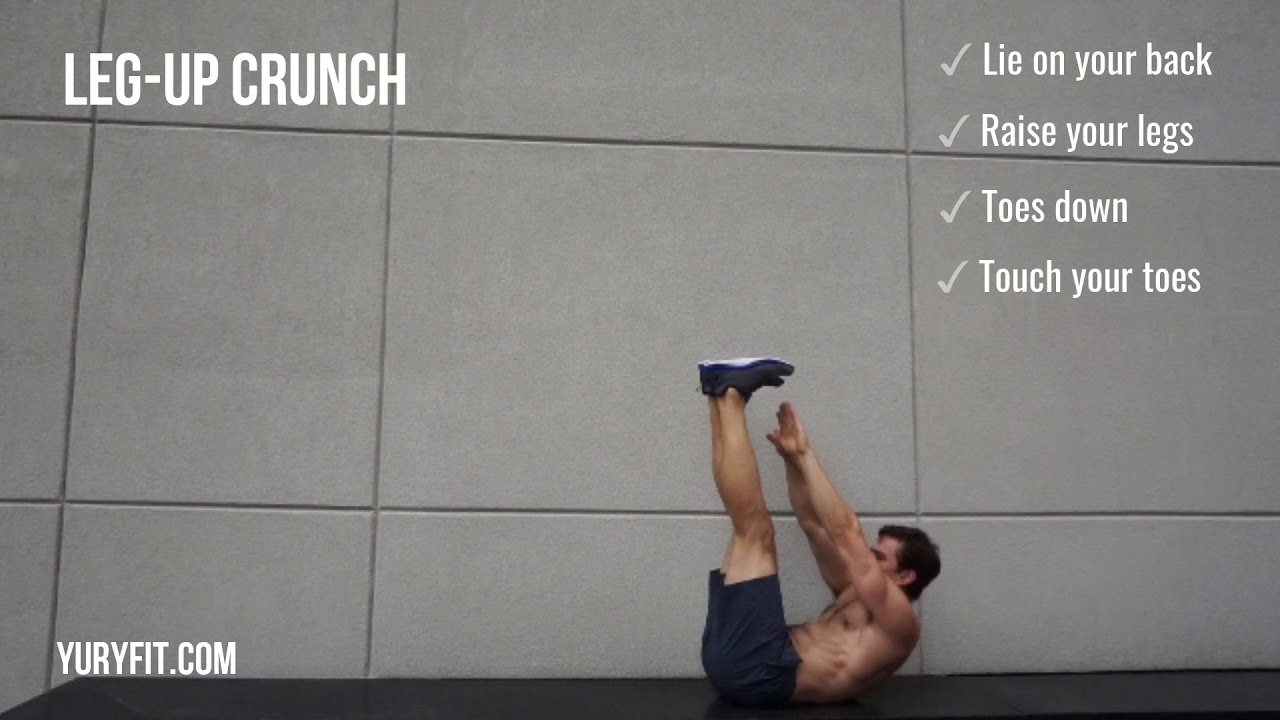 How to do a Leg-Up Crunch | YuryFit - YouTube