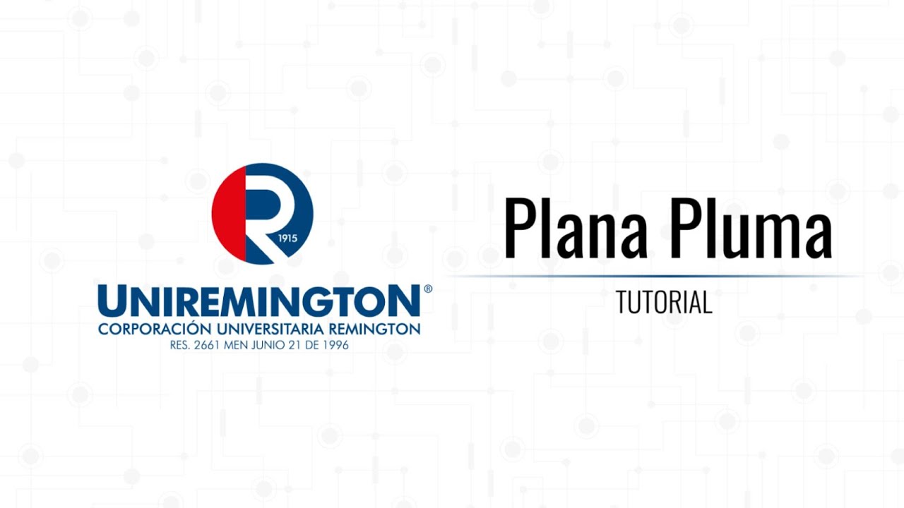 Plana pluma 1 - Tutorial - YouTube