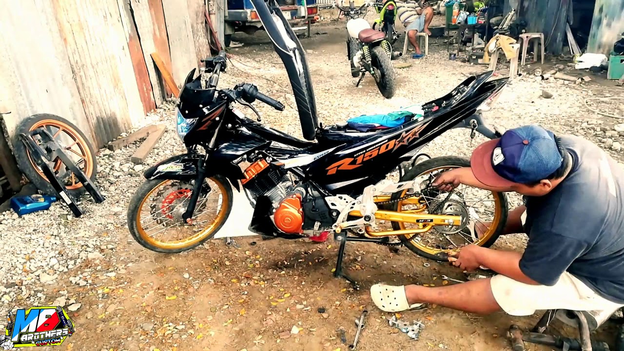 Suzuki Raider 150cc brand new changes into RIM SET GOLD and swing arm ...