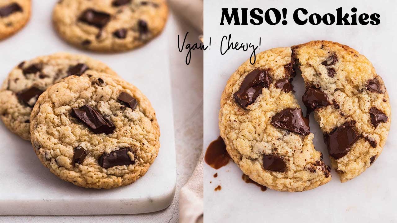 Easy chewy vegan MISO cookie recipe! | The Chestnut Bakery - YouTube