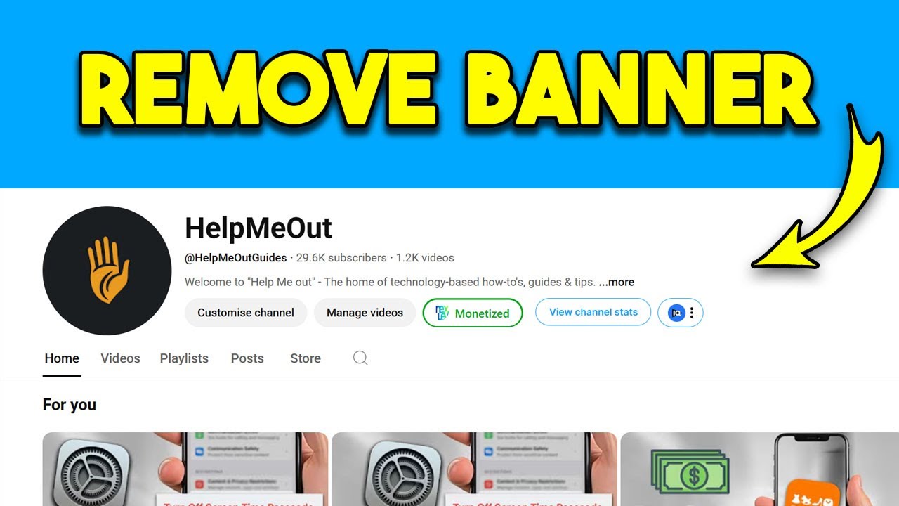 How to Remove Banner on Youtube (Easy Guide) - YouTube