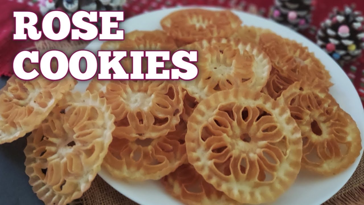 Rose cookies| Easy Rose cookies| Christmas sweet| Achu Murukku| Gulabi ...