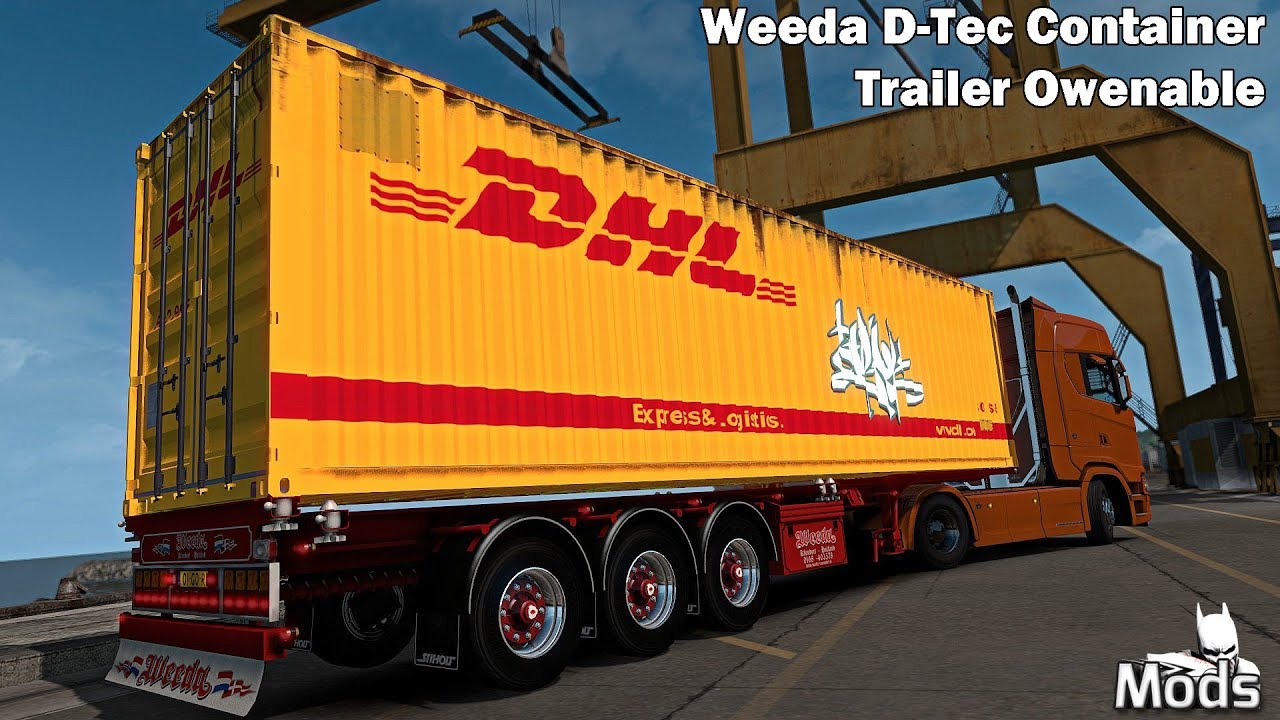 ETS2 v1.35 Mod ️ Weeda D-Tec Container Trailer Owenable - YouTube