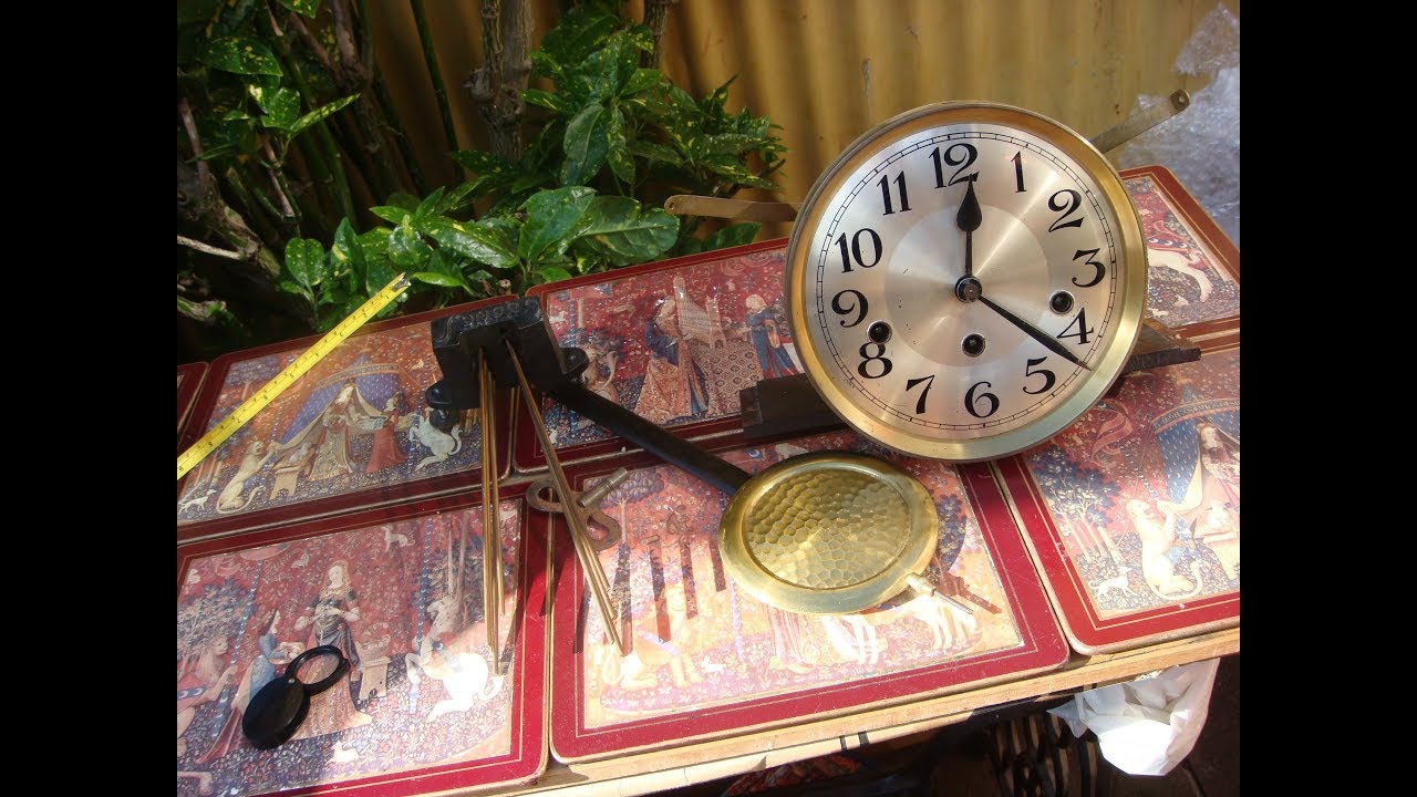 Clock Part FONTENOY Movement , Key & Pendulum For Restoration Spare ...