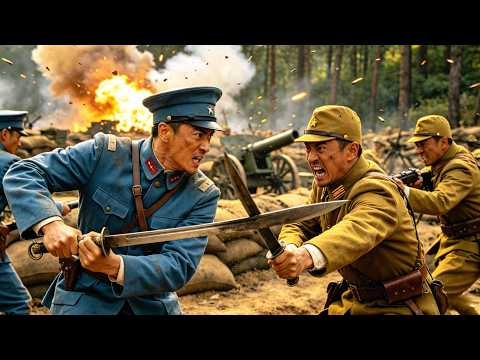 Soldiers brandished their guns and fiercely attacked the enemy, inflicting heavy losses on