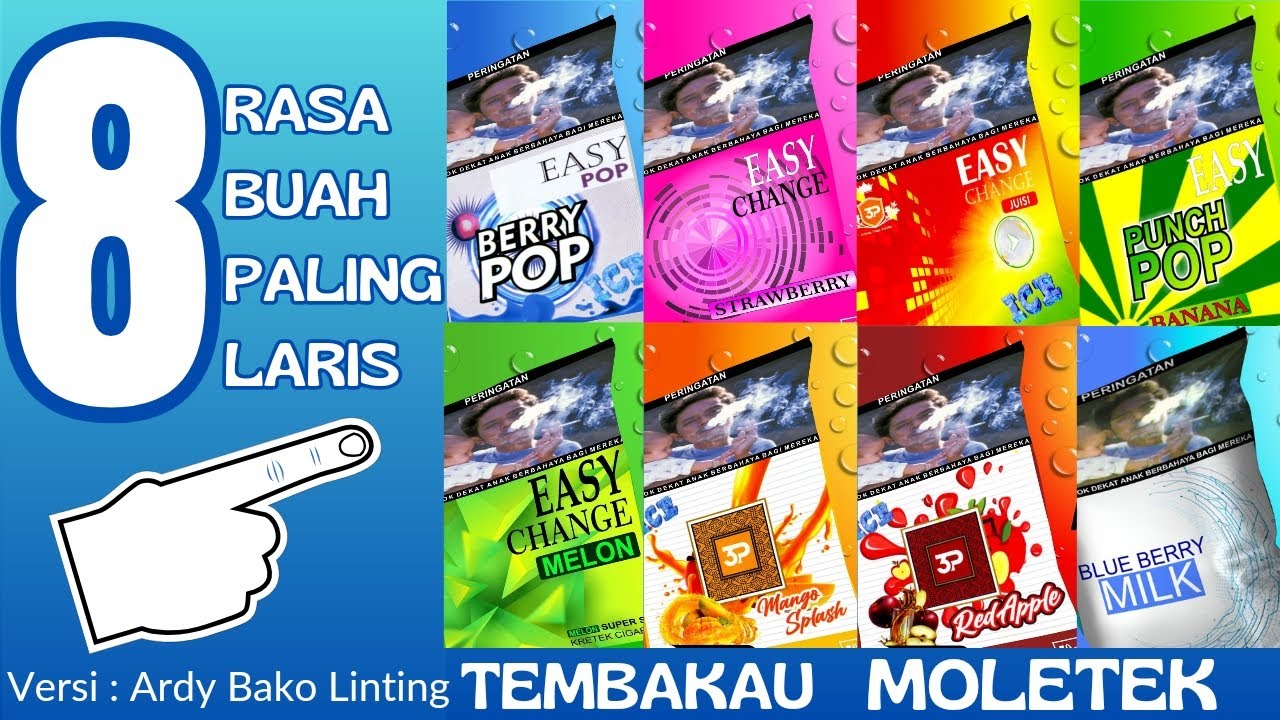 8 tembakau moletek rasa buah paling laris di ardy bako #3putri # ...