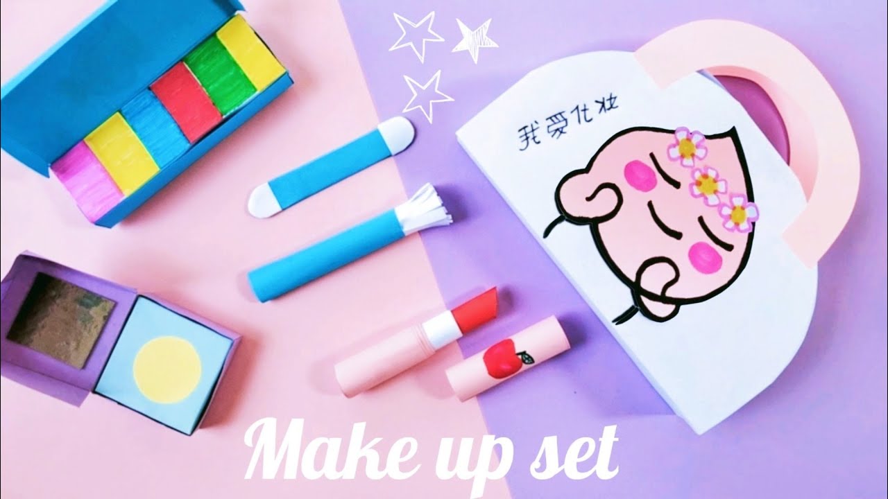 How to Make Cute Make Up Set | DIY paper make up set | Cute paper ...