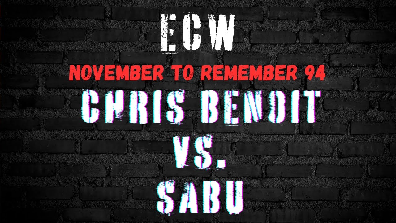 Chris Benoit vs. Sabu - November to Remember 1994 - YouTube