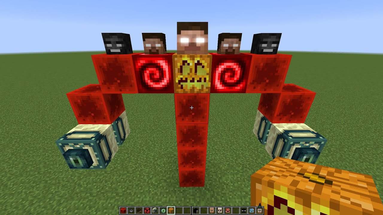 what if you create a HEROBRINE WITHER BLOOD in MINECRAFT - YouTube